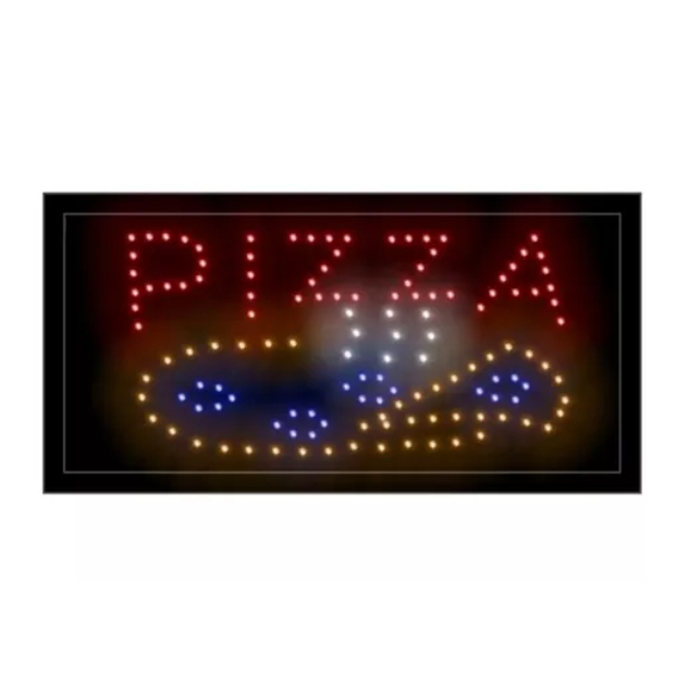 Placa Painel Letreiro De Led Luminoso Pizza | Shopee Brasil