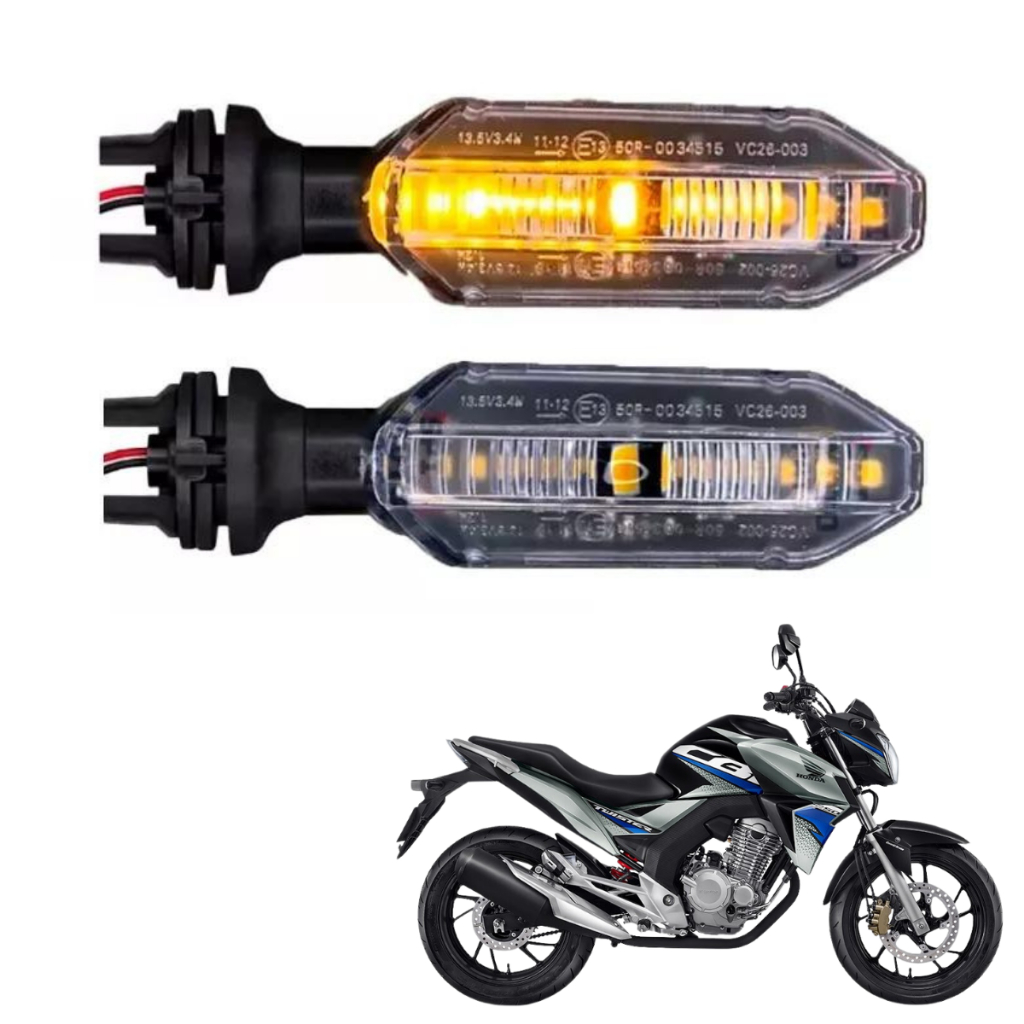 Seta Pisca Cb 250f Twister 2019 2020 Par Completo | Shopee Brasil