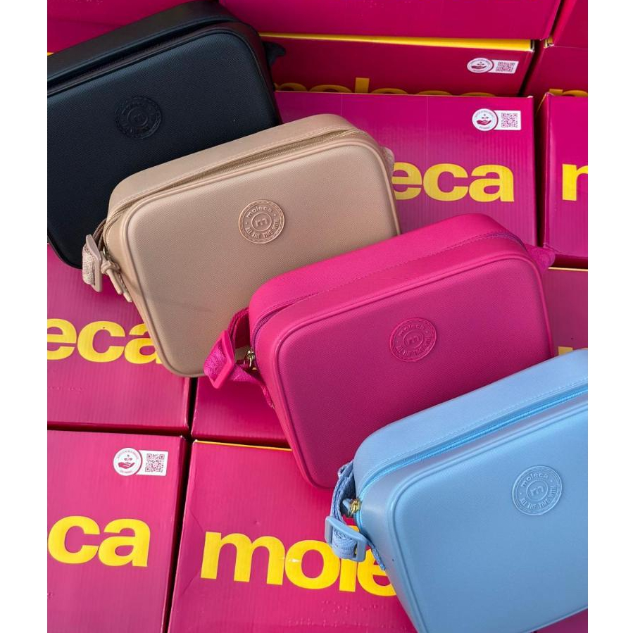 Bolsa feminina moleca original transversal alça regulável modelo ...