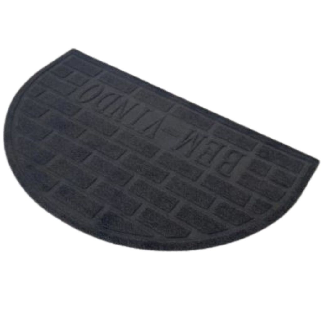 Tapete emborrachado para porta formato meia lua 37cm x 57cm | Shopee Brasil