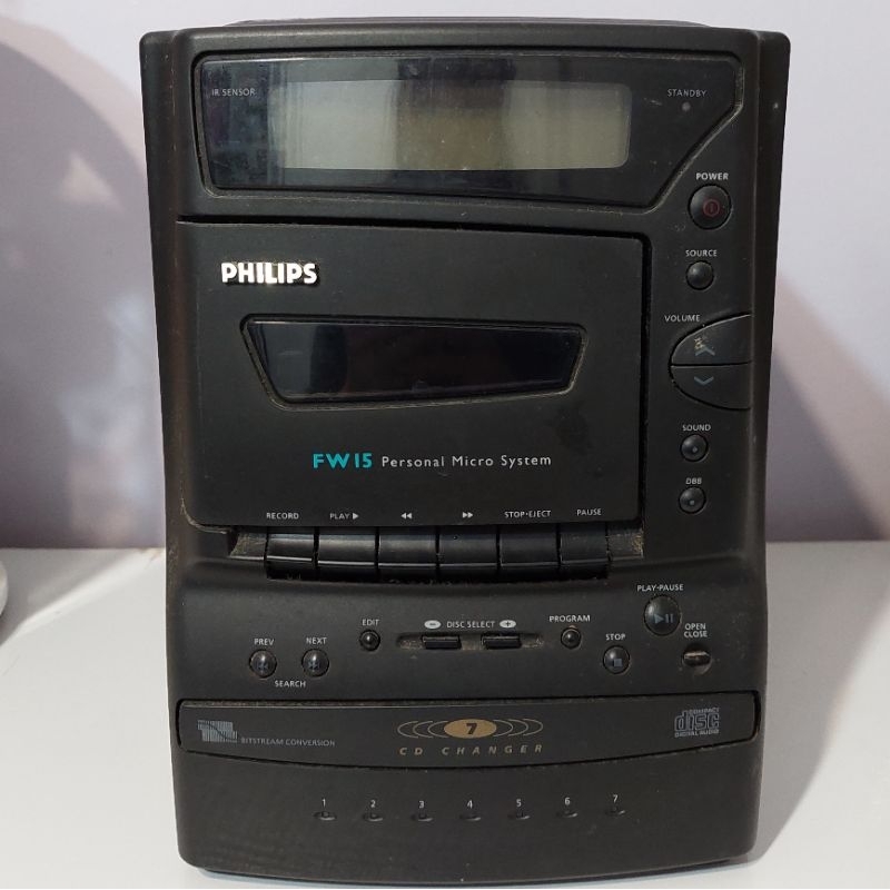 Som antigo Philips FW15 com duas caixas - Personal Micro System (ler ...