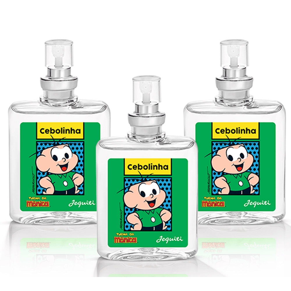 Perfume Colônia Cebolinha Turma da Mônica Jequiti 25ml Kit 3 com ...