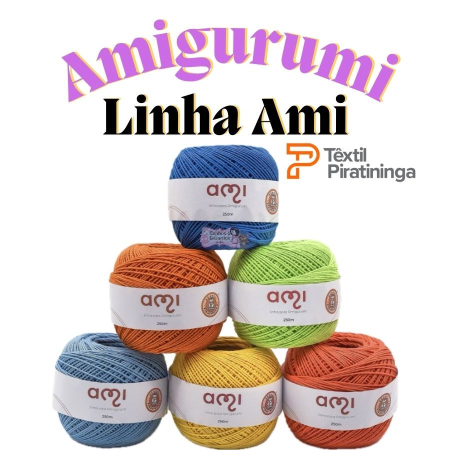 LINHA AMI TÊXTIL PIRATININGA Amigurumi 250 metros 100% algodão | Shopee ...