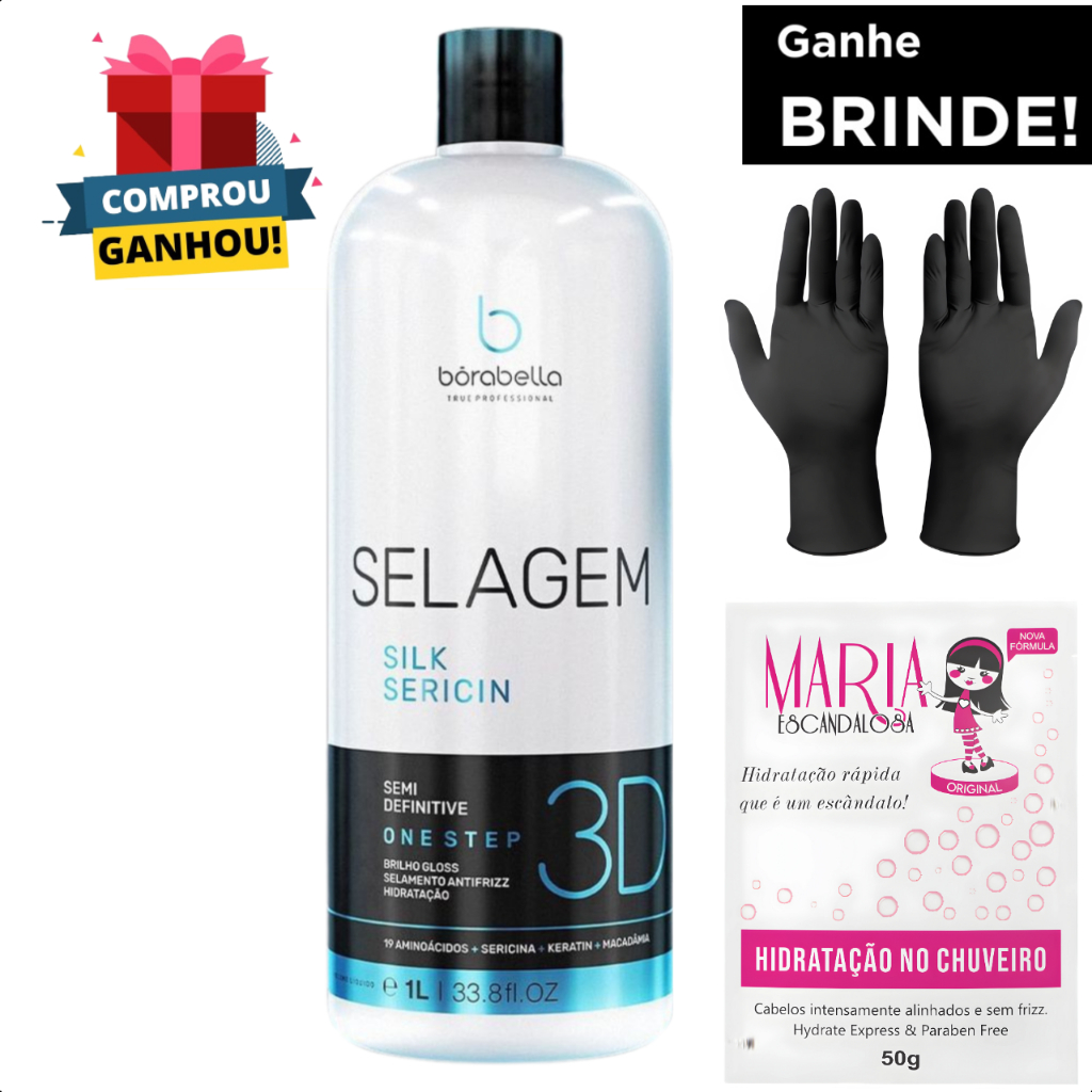 Borabella Selagem Silk Sericin 3d Sem Formol 350ml Borabella | Shopee ...