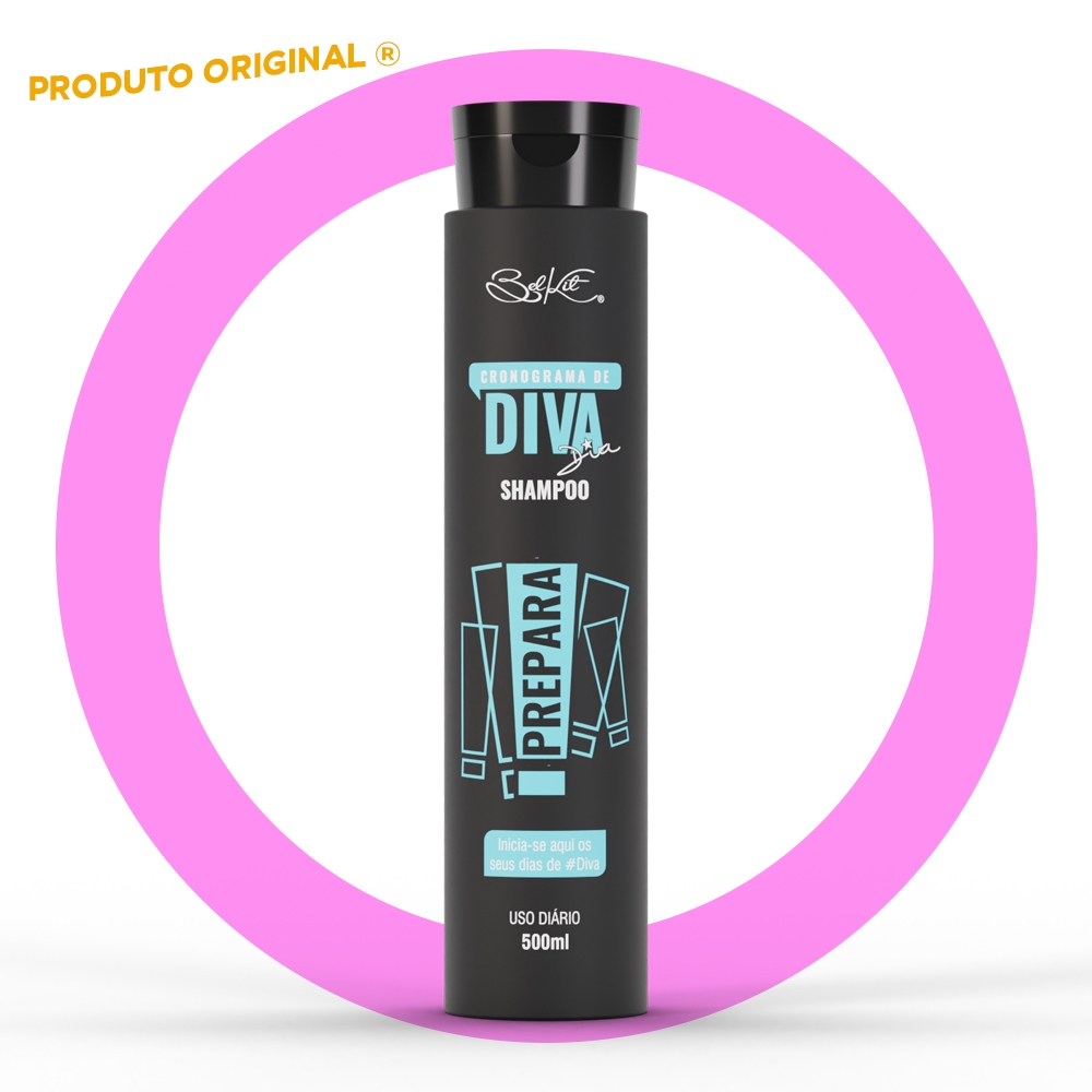 Shampoo Prepara Cronograma de Diva 500ml BELKIT - Repara, combate a ...