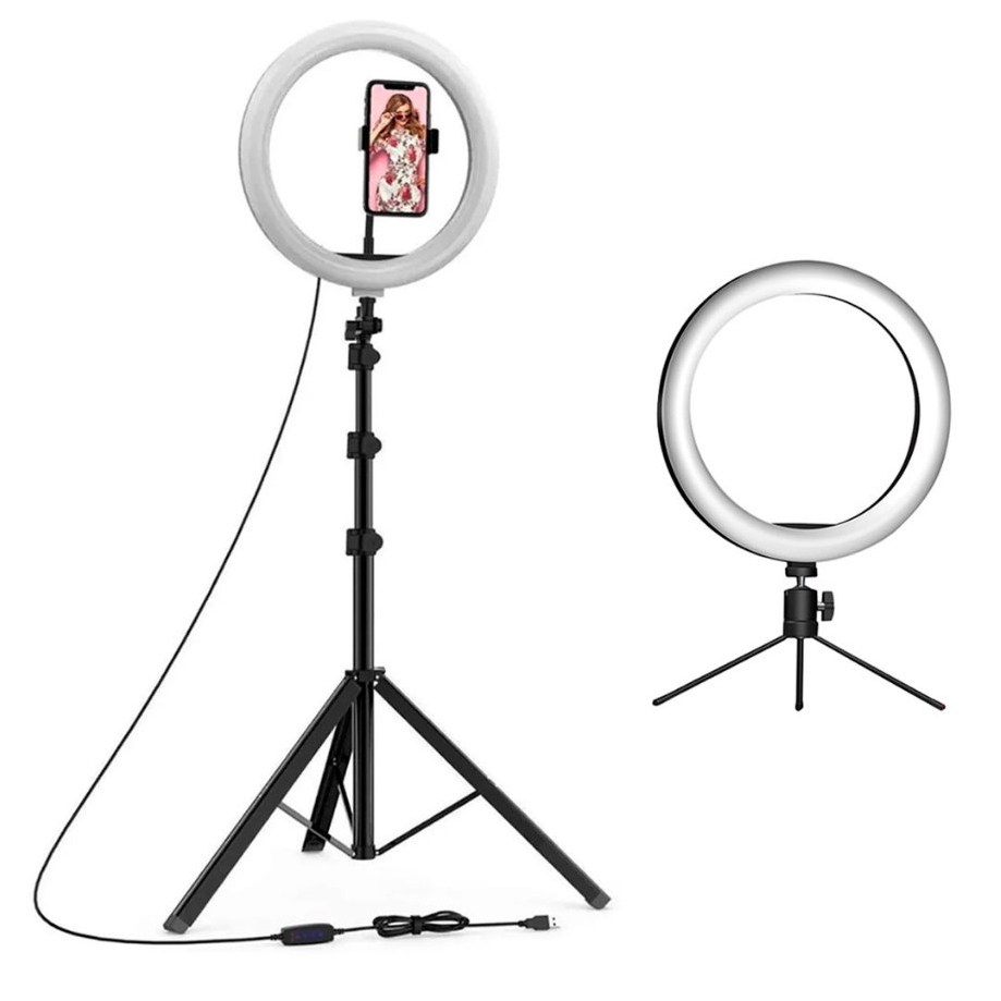 Kit Completo Ring Light Profissional 10 Polegadas - 26cm Com Tripé 2 ...