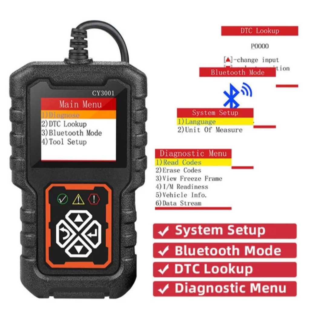 Scanner Automotivo Cy3001 Ms309 Obd2 Leitor Código e Diagnósticos ...