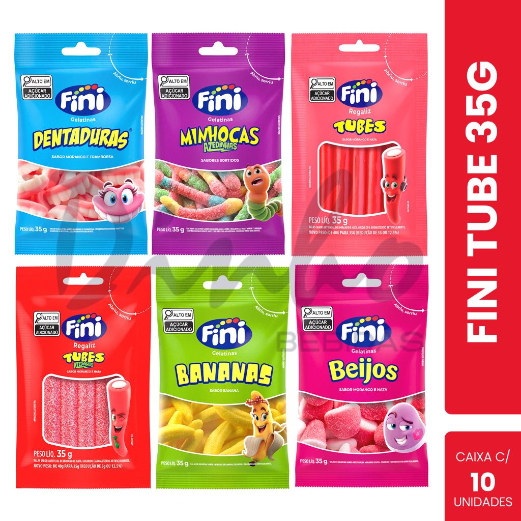 Bala Fini Sabores 35g - Caixa com 10 unidades | Shopee Brasil