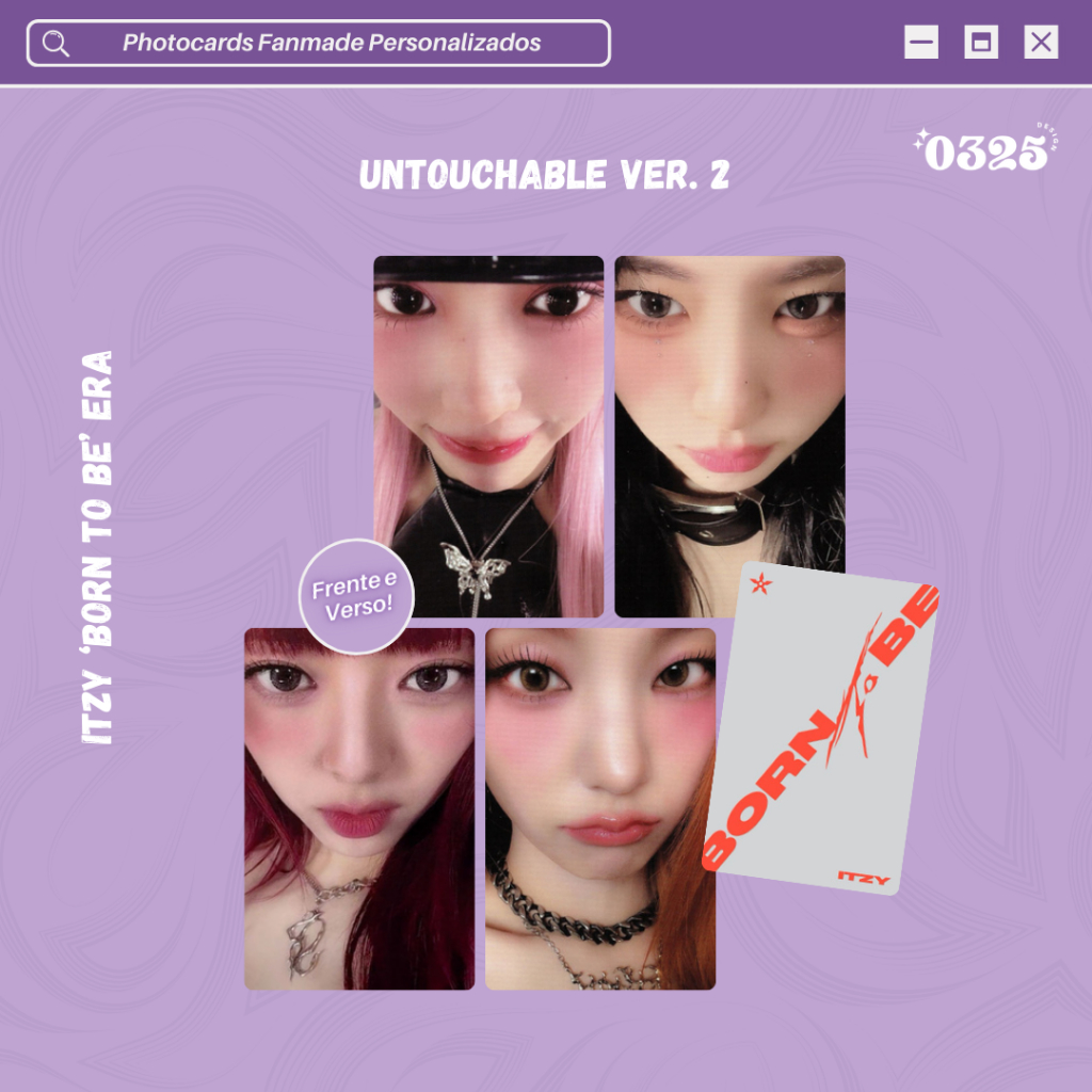 Photocard Fanmade ITZY 'Born To Be' era - Kit com 4 unidades | Shopee Brasil