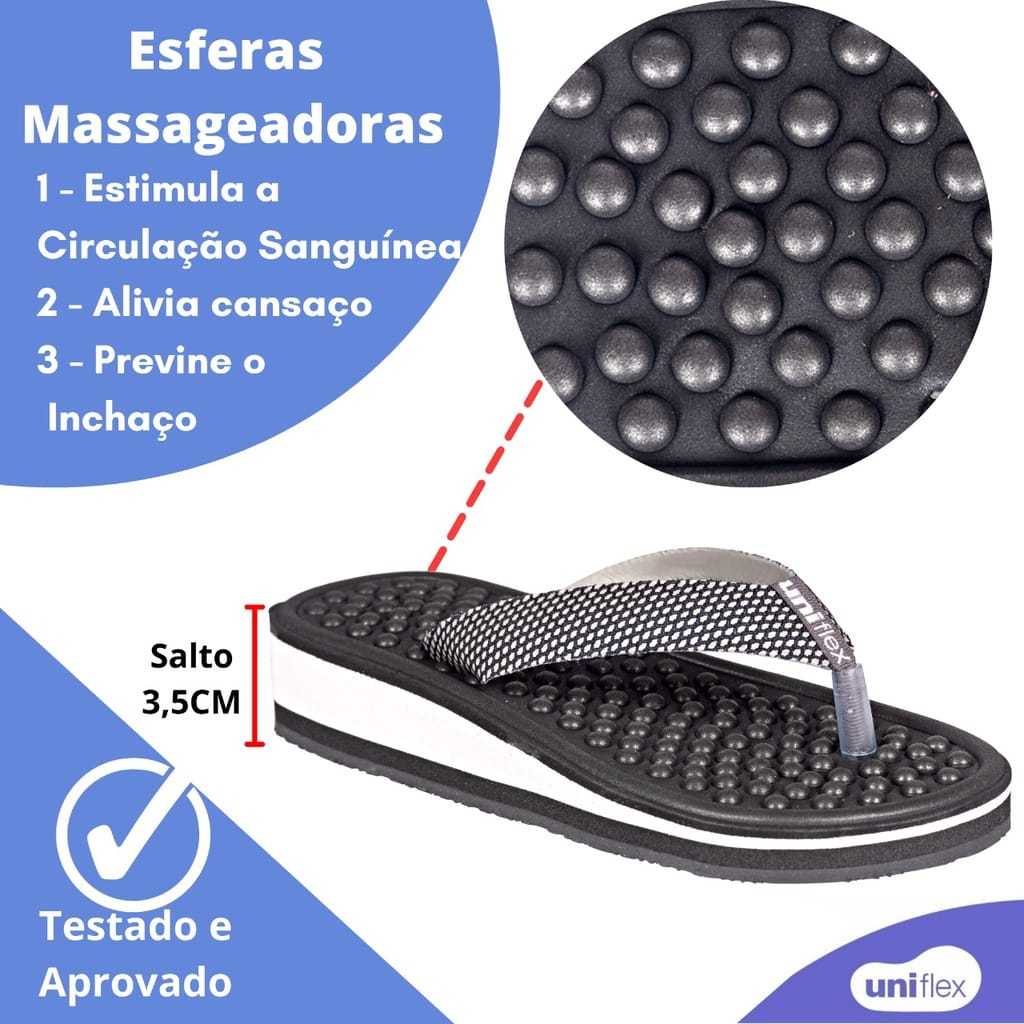Chinelo Ortopédico Uniflex Macio Leve Ultra Confortável Para Esporão e ...
