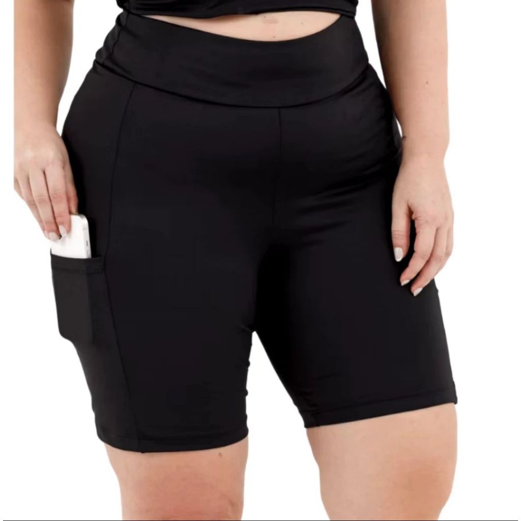 Bermuda Plus Size Com Bolso Lateral Academia Treino GG ao G3 | Shopee ...