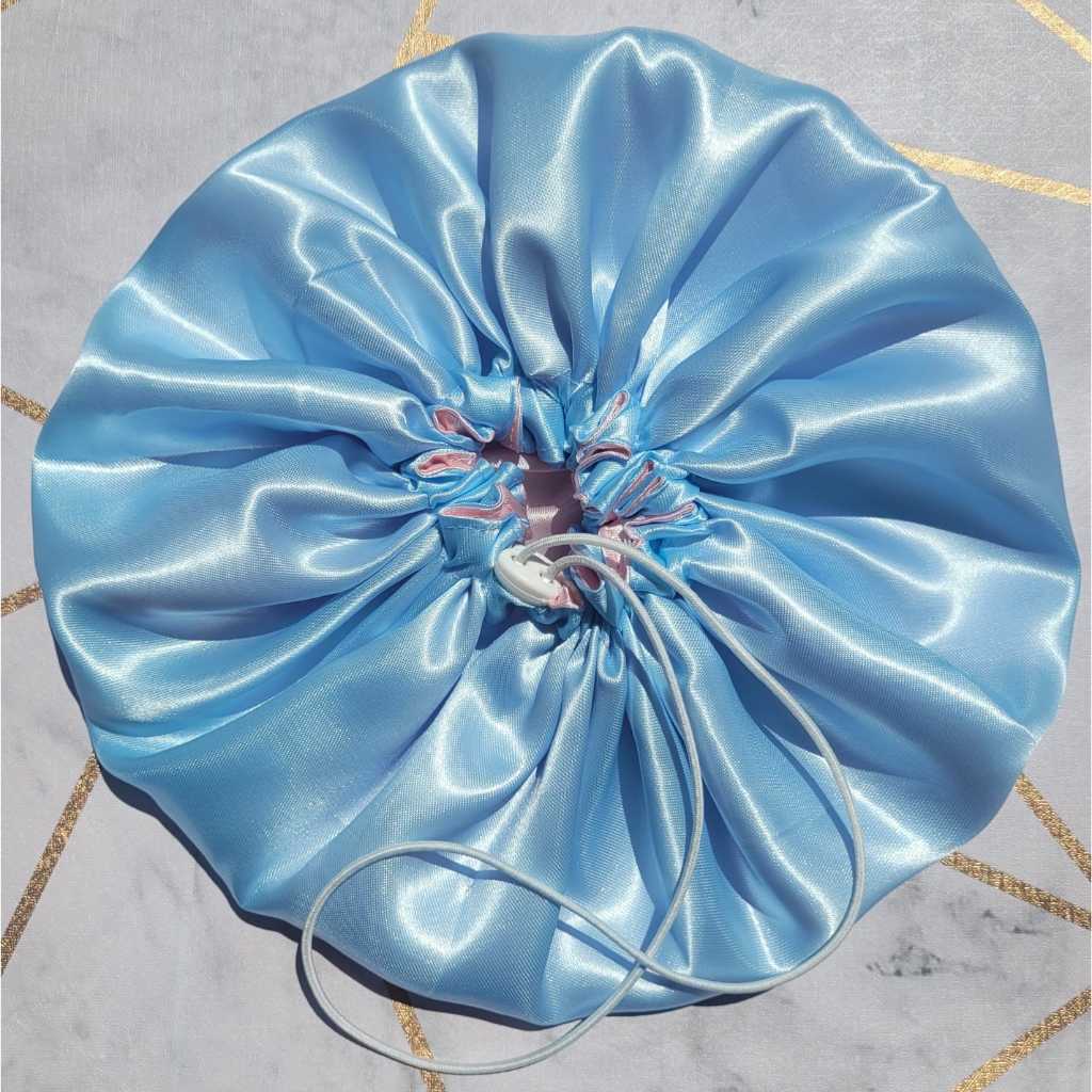 Touca De Cetim DUPLA FACE E COM REGULAGEM setim anti frizz | Shopee Brasil