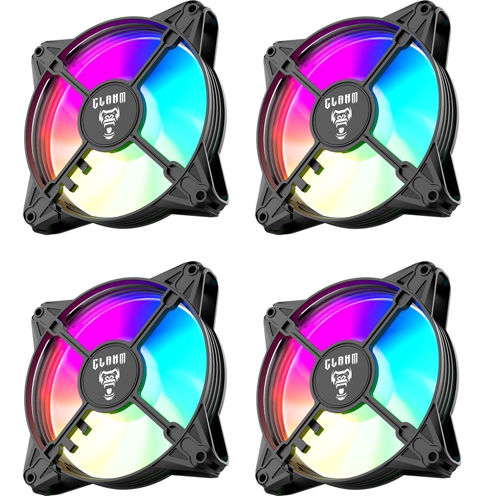 KIT 4 COOLER FAN PARA PC LED A-RGB 8 CORES 120MM | Shopee Brasil