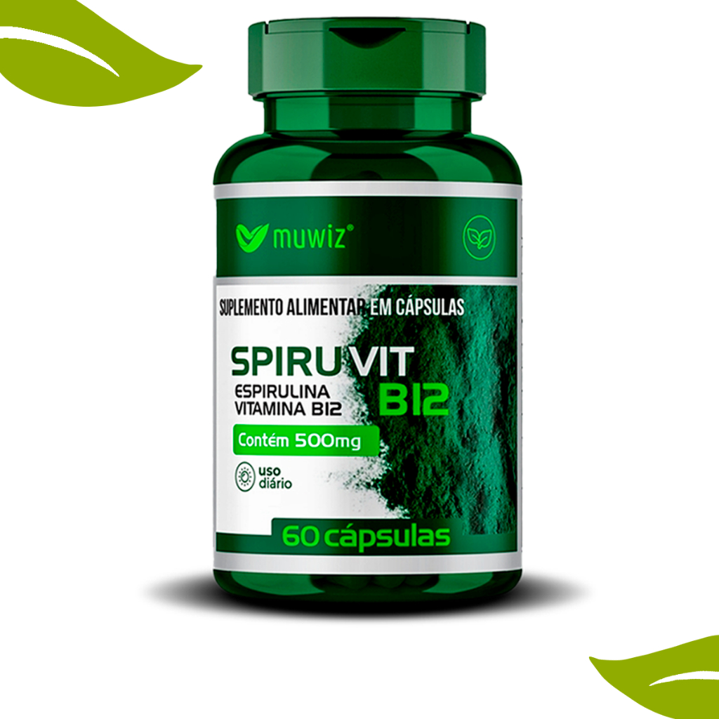 Spiruvit Muwiz 500mg 60 Cápsulas Espirulina + Vitamina B12 - Oferta ...