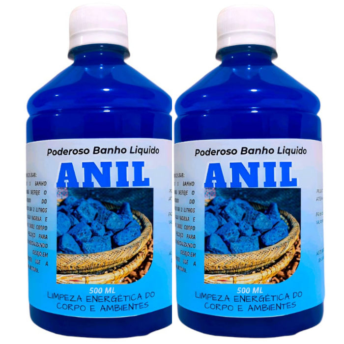 Kit Banho ANIL Liquido 2 Unidades (500 ML) Proteção Espiritual Limpeza ...