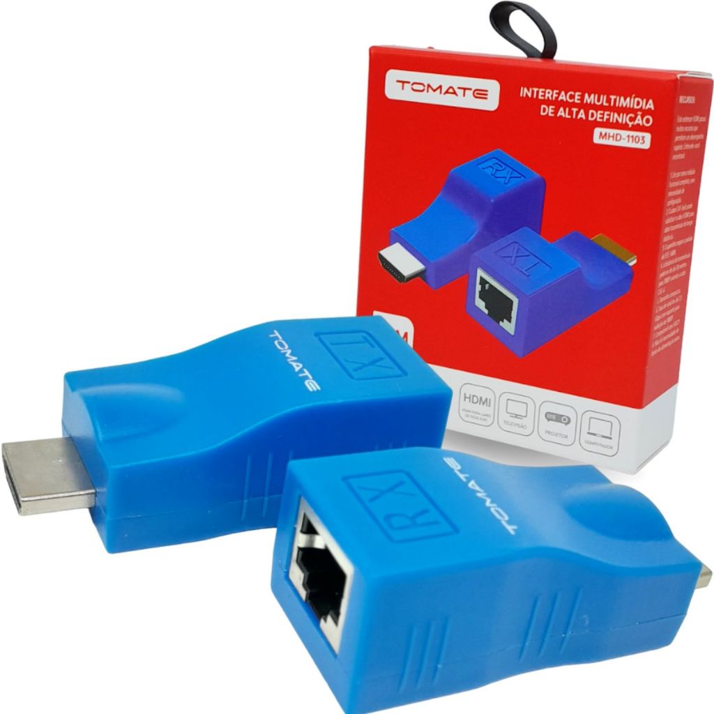Extensor HDMI para Cabo de Rede 30M Full HD 1080P - Transmissão Longa ...