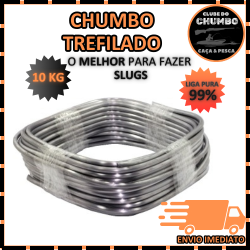 Chumbo Trefilado (10 KG) LIGA PURA PREMIUM 99% - Fio de Chumbo para ...