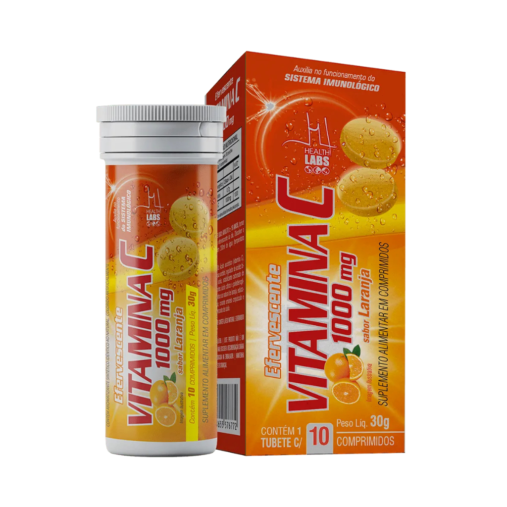 Vitamina C Efervescente 10 Comprimidos - Health Labs | Shopee Brasil