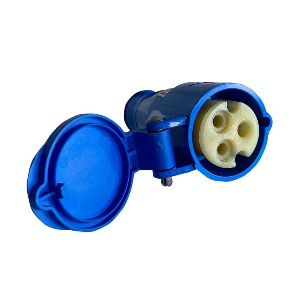 Tomada Industrial Fêmea Móvel Acoplador 2P+T 16A 200/250V Azul 6H Ip44 ...