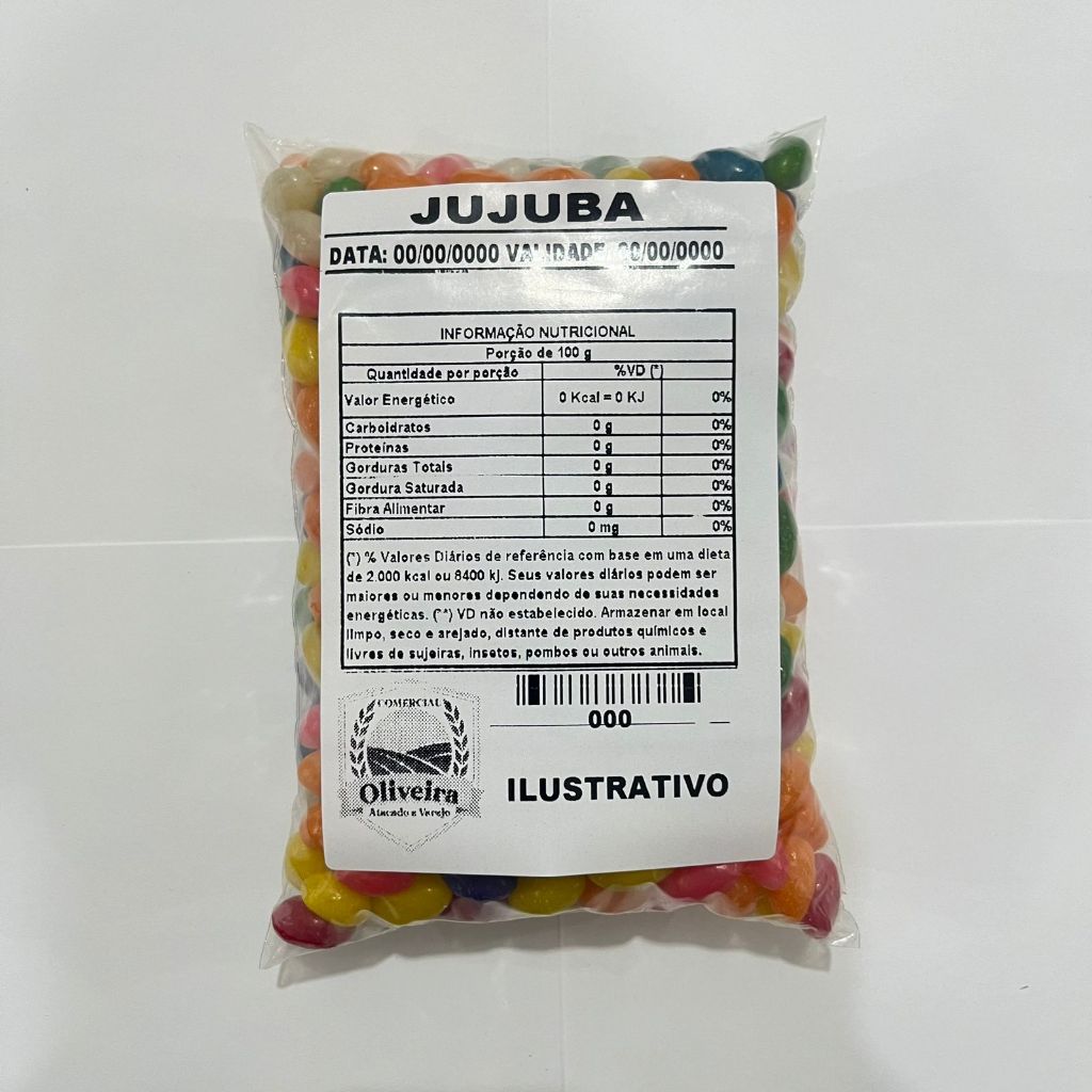 Bala Jujuba Colorida Sortida 1kg | Shopee Brasil