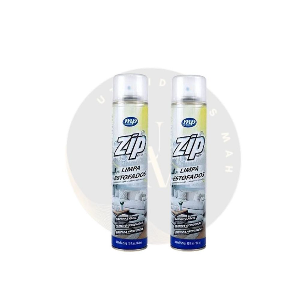 KIT 2 Limpa Estofados Spray Zip Clean 300ml/251g C/2 Unid | Shopee Brasil
