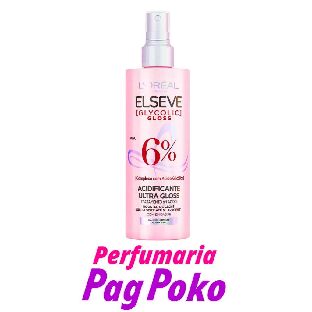 Spray Acidificante Elseve Glycolic Gloss 200ml | Shopee Brasil