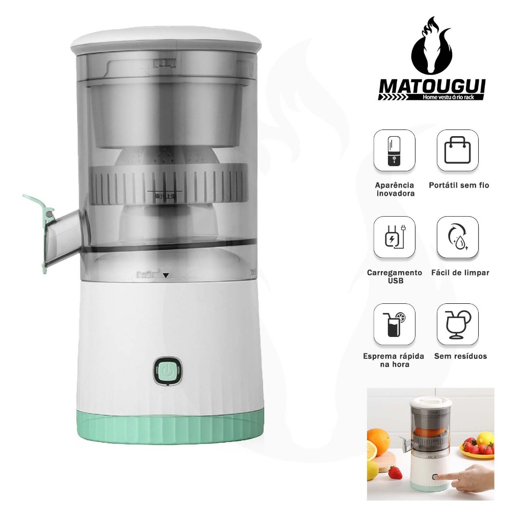 [Matougui] Espremedor Elétrico Laranja Limão Frutas 110ML P/ Fazer ...