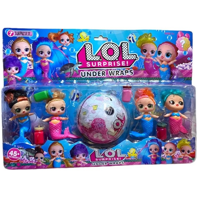Lol Surprise Sereia - Cartela com 4 Mini Bonecas Sereias com Acessórios ...