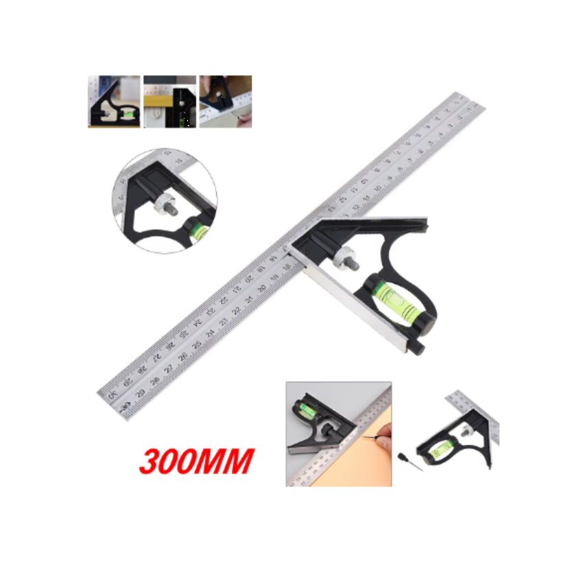 Esquadro Combinado Régua Nível 12 Polegadas Em Aluminionta | Shopee Brasil