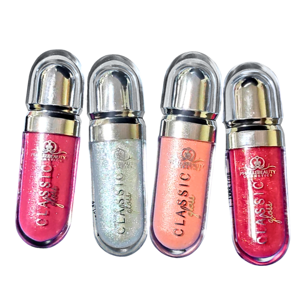 Kit 4 Gloss Labial Classic 8ml PhálleBeauty | Shopee Brasil