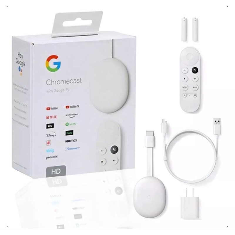 Google Chromecast With Google Tv Full Hd 8gb Snow 2gb Ram | Shopee Brasil