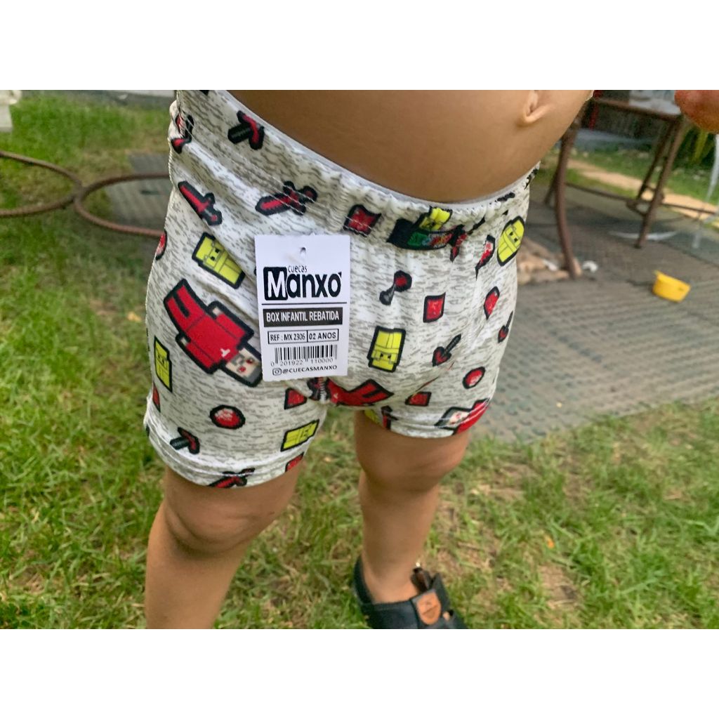 Kit Cueca Box Infantil Meninos Manxo Microfibra lycra Romantic ...