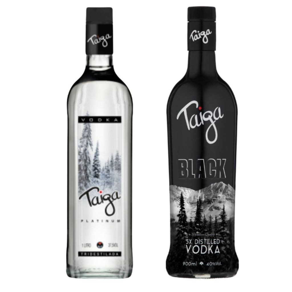 Vodka (Kit 02 Un.) Vodka Taiga - 01Un Platinum /01 Un Black ou 02Un ...