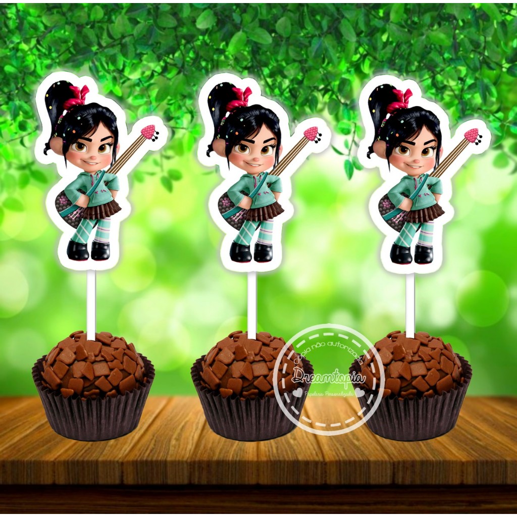 Topper Aplique Topo de Brigadeiro Detona Ralph festa de aniversário ...