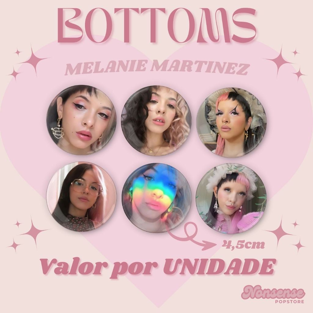 Bottom/Broche Melanie Martinez - 4,5cm (Unidade) | Shopee Brasil