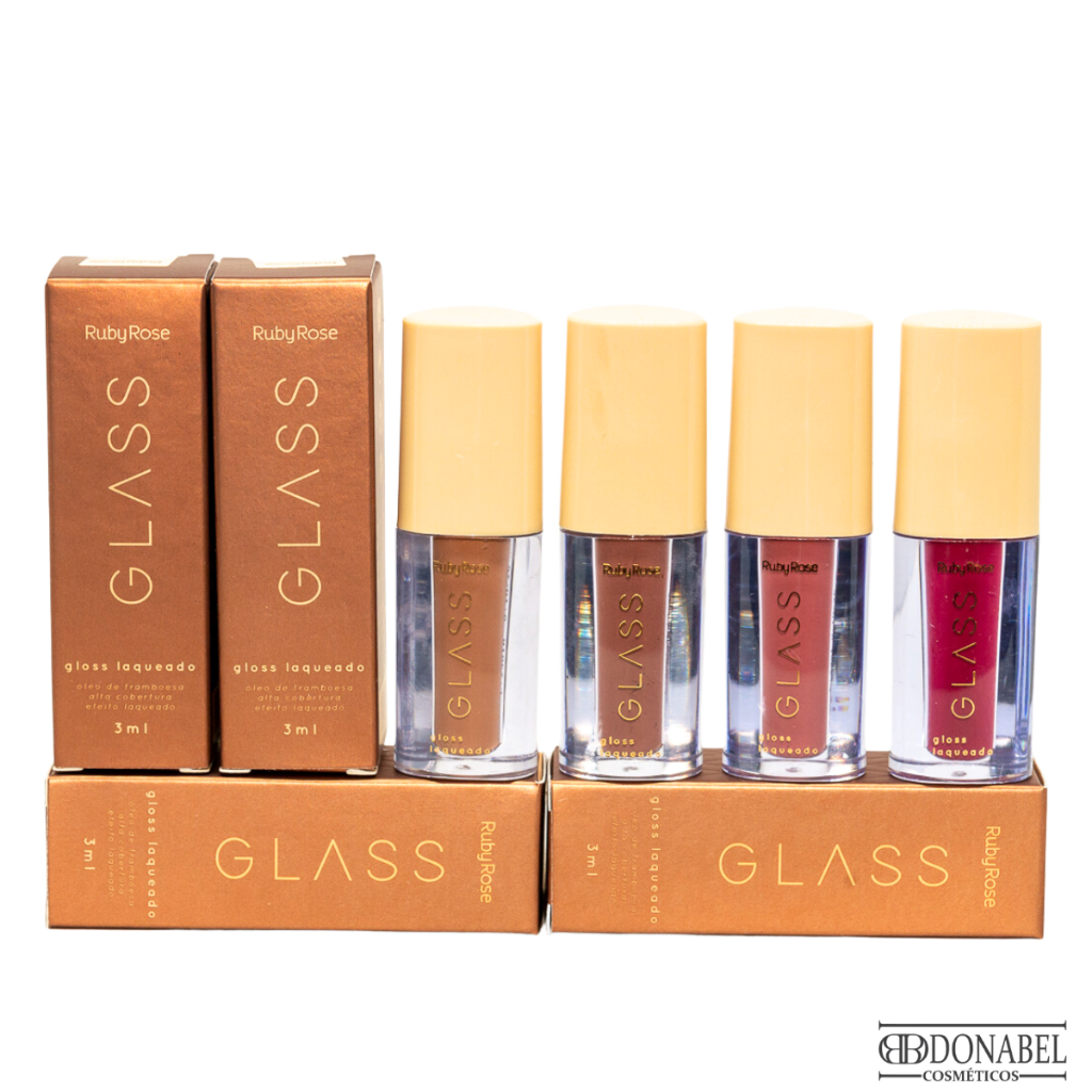 Gloss Laqueado Glass Ruby Rose | Shopee Brasil