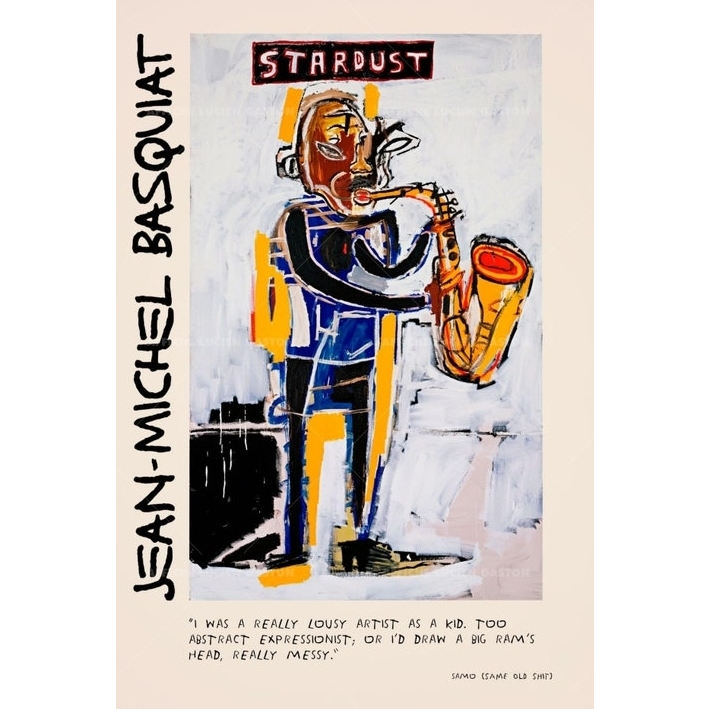 Pôster retrô - Jean Michel Basquiat - Stardust Jazz - Art decora - 33 ...