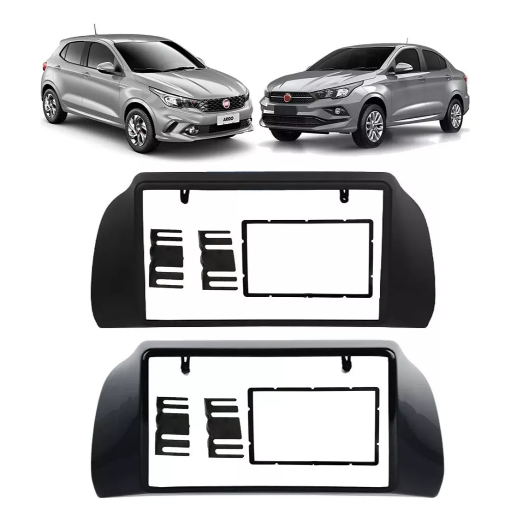 Moldura Painel Dvd 2 Din Fiat Argo Cronos 2018 A 2025 Preto | Shopee Brasil