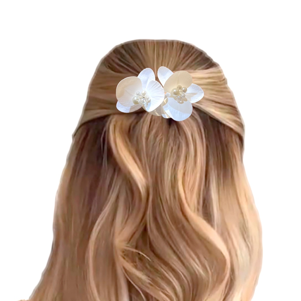 Grinalda mini orquídea Daminha Flor casamento Flor de Noiva | Shopee Brasil