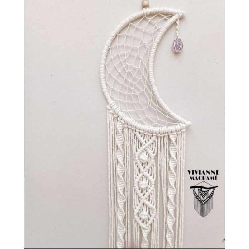 Painel Apanhador de Sonhos Lua em macramê | Shopee Brasil