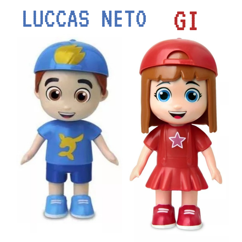 Kit 2 Bonecos Luccas Neto E Gi Aventureiros Lucas Neto | Shopee Brasil