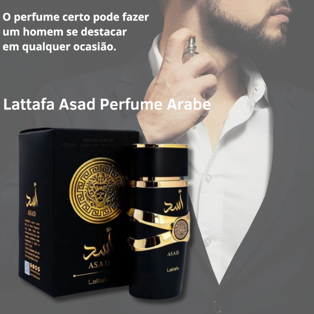 Perfume Arabe Lattafa Asad Eau de Parfum Masculino Original - 100ml ...