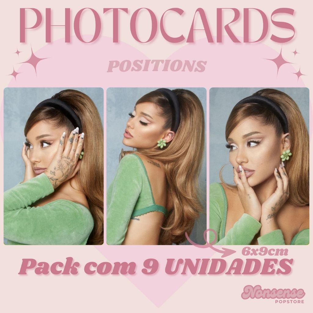 Photocards Ariana Grande Positions FANMADE - 6x9cm (9 unidades ...