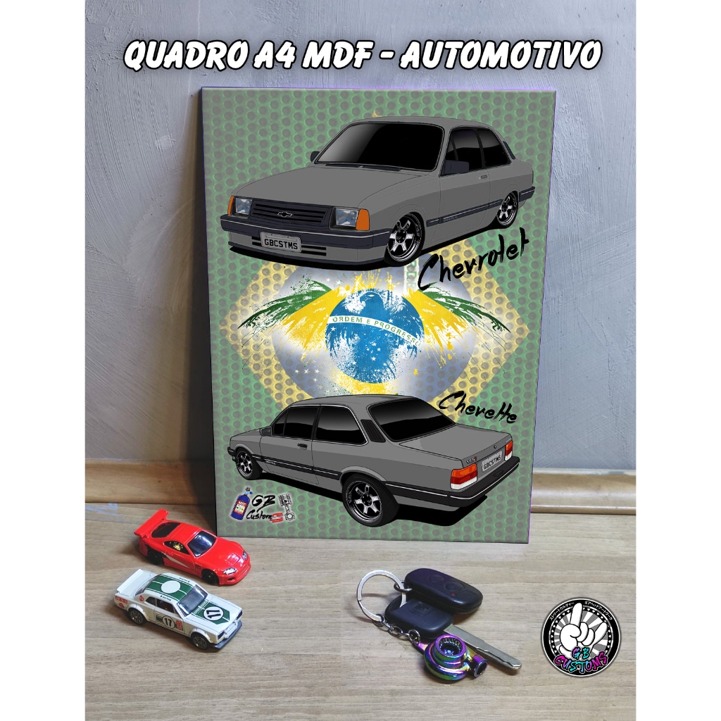 Volkswagen / Chevrolet / Ford / Peugeot - Quadro MDF 20x28 | Shopee Brasil