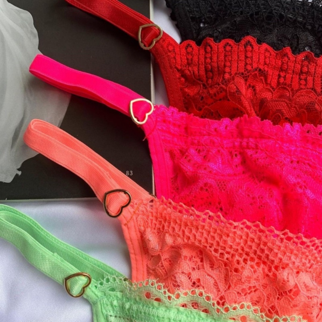 Kit Tangas Sexy Em Renda Fio Dental Regulagem De Coração Calcinha Sexy