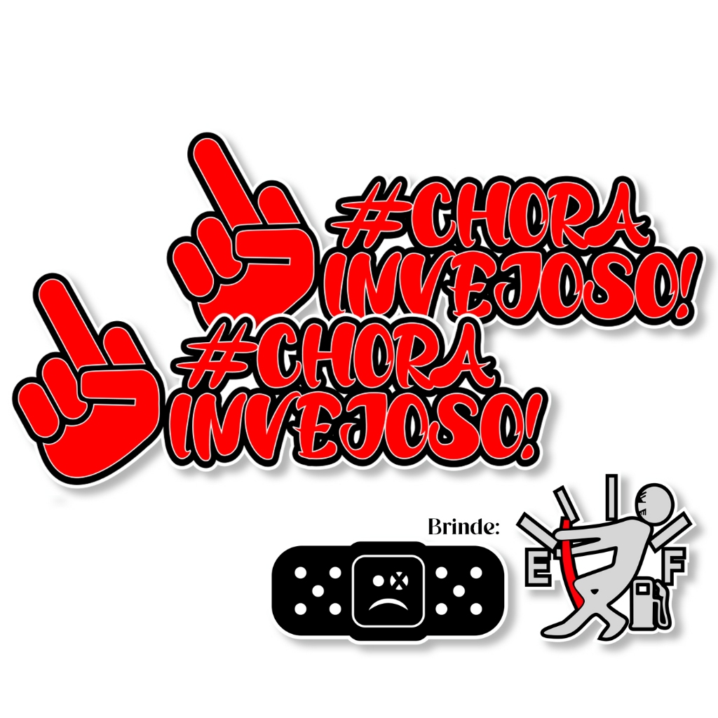 Kit Adesivos Frase Chora Invejoso Carro Automotivo Rebaixado Turbo Som Tuning | Shopee Brasil