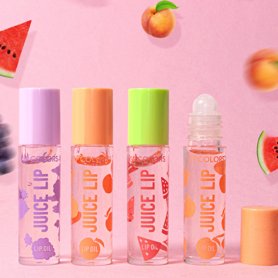 Lip Oil Roll On Sabores de Frutas Juice Lip SP COLORS | Shopee Brasil