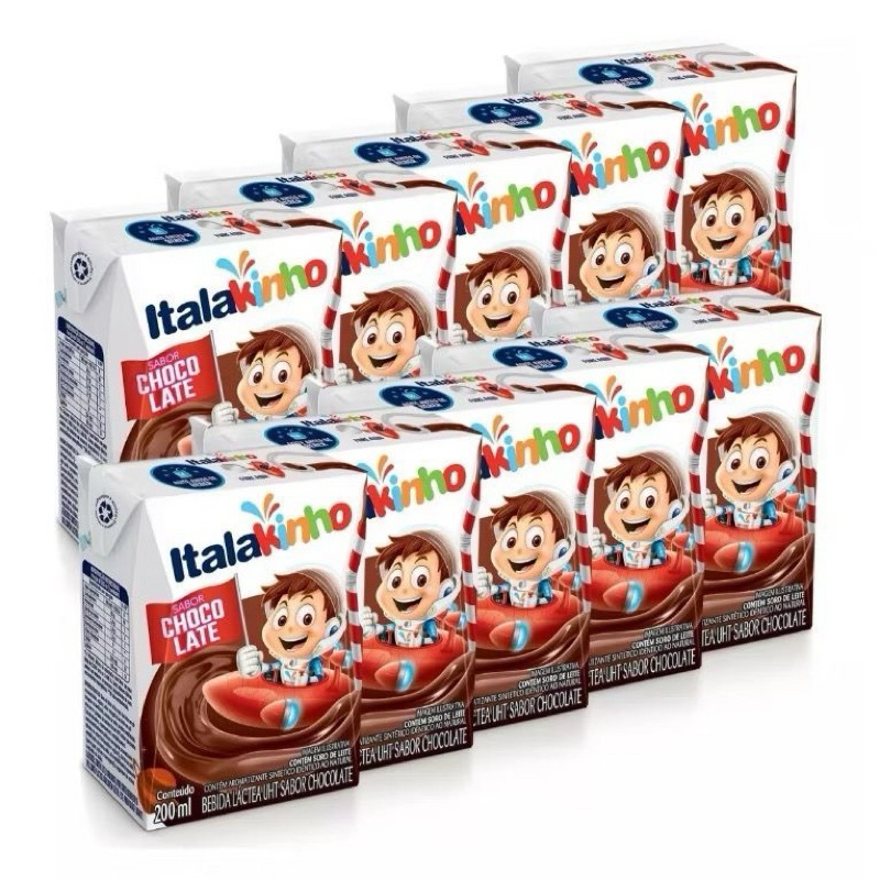 Achocolatado Pronto Italakinho Bebida Lactea 200ml Caixa c/24 | Shopee ...