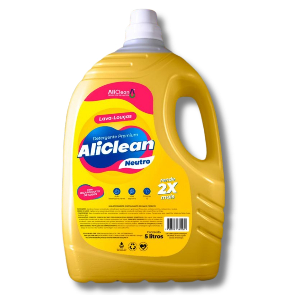 Detergente Lava Louca c/Bicarbonato Premium Concentrado 5l AliClean ...