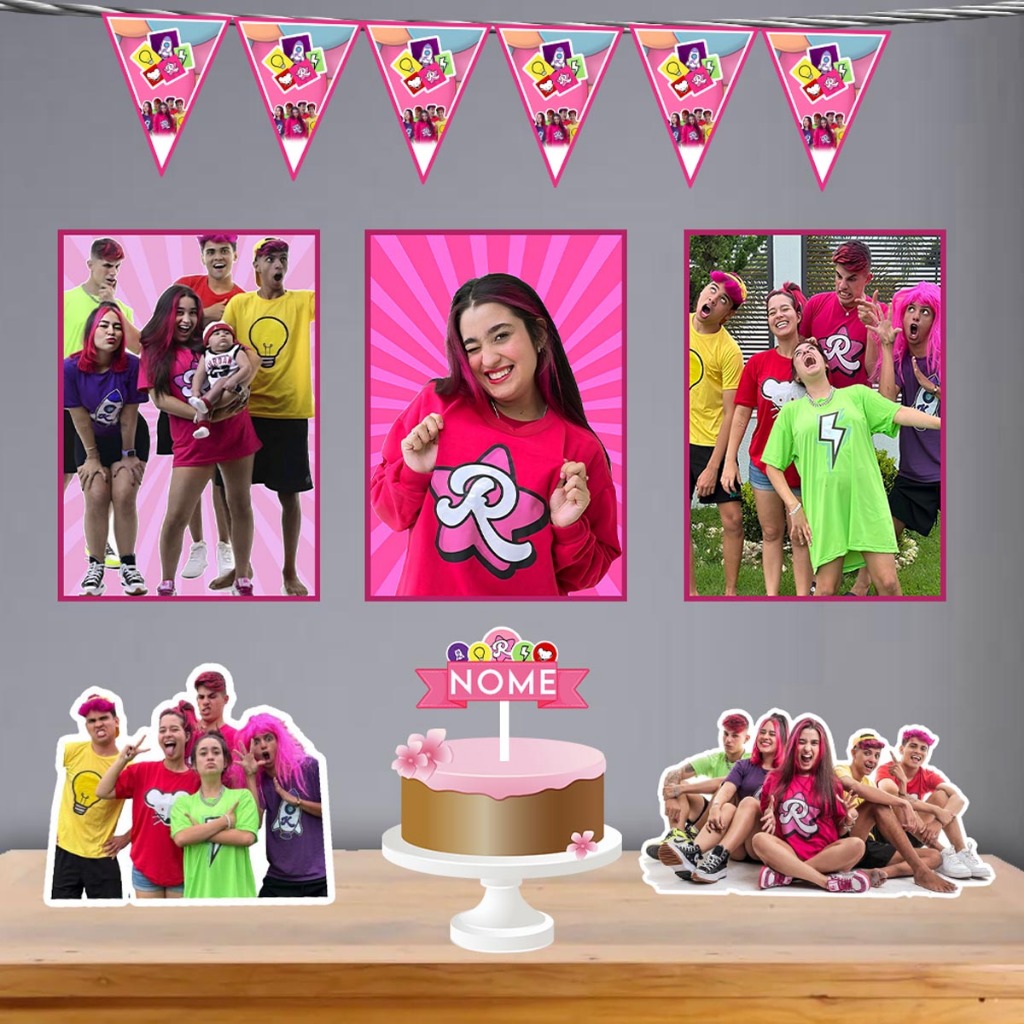 Kit Decoração Festa em Casa Tema Grupo dos Rosa - Emily Vick | Shopee ...